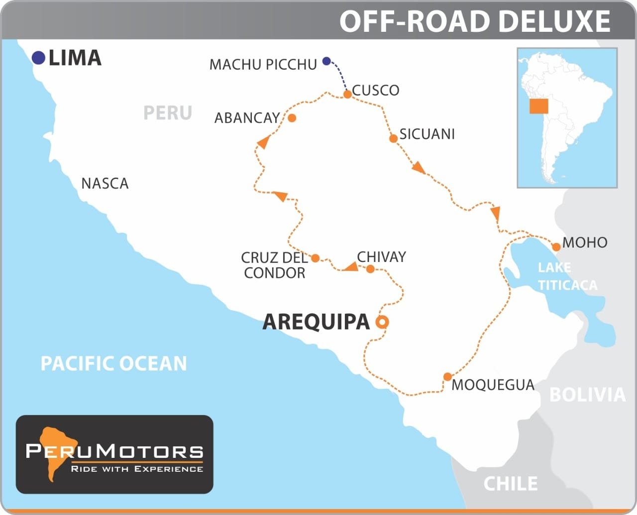 Peru: Off-road DeLuxe - Guided Motorcycle Tour by PeruMotors